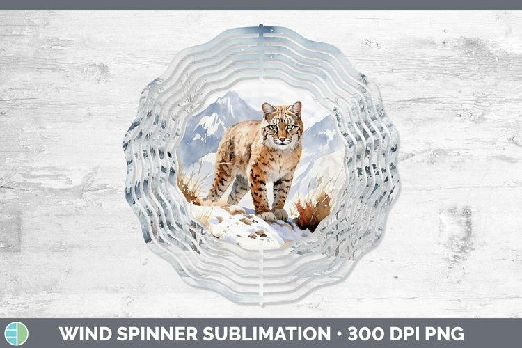 Winter Wild Cats Andean Mountain Cat Wind Spinner Sublimatio