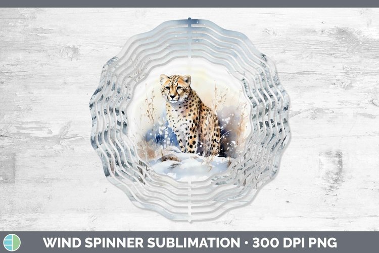 Winter Wild Cats Cheetah Wind Spinner Sublimation Spinner De