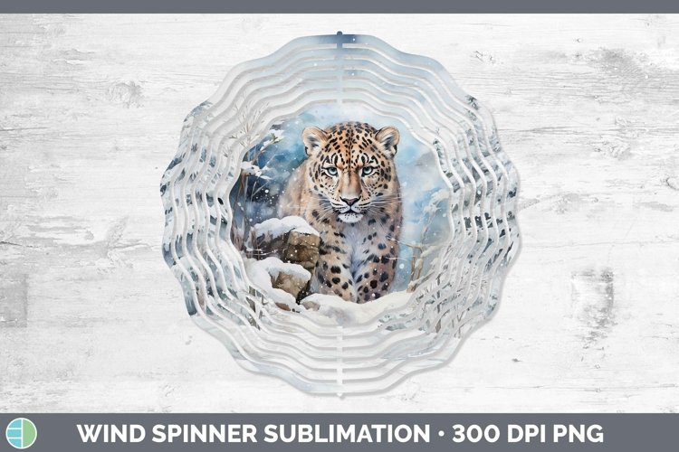 Winter Wild Cats Leopard Wind Spinner Sublimation Spinner De