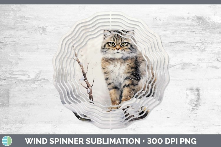 Winter Wild Cats Pallas Cat Wind Spinner Sublimation Spinner