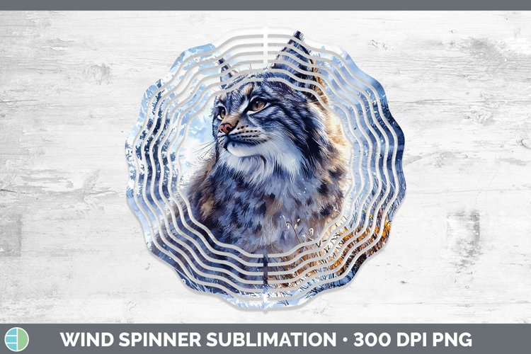 Winter Wild Cats Pallas Cat Wind Spinner Sublimation Spinner