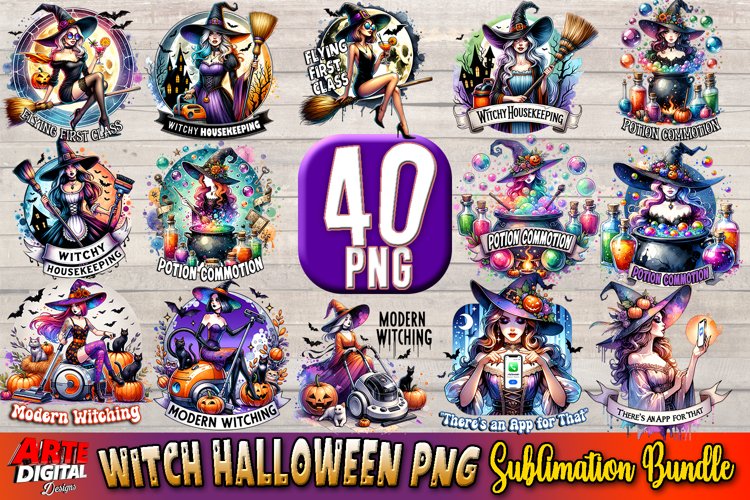Halloween Witch Bundle Sublimation