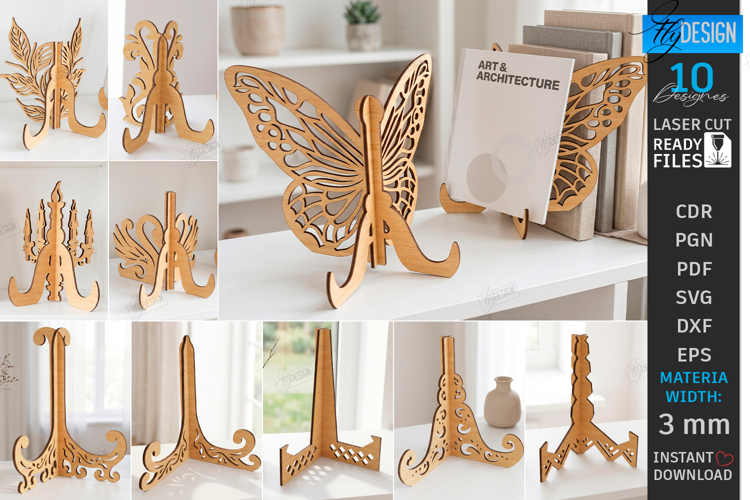 Easel Plate Stands Laser Cut | Decorative Stands | Pattern