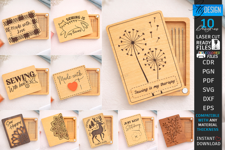 Needle Holders Laser Cut Bundle | Sewing Organizer | Craft