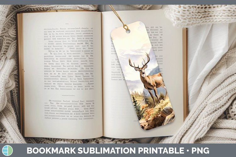 Woodland Animals Deer Bookmark Sublimation Printable Designs