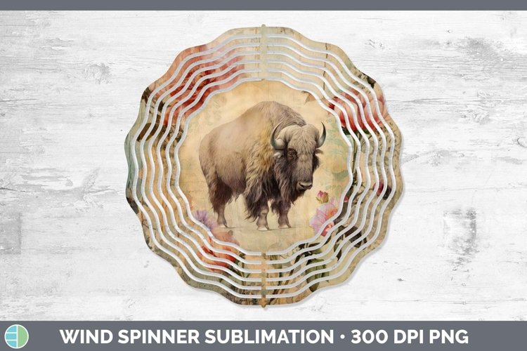 Woodland Animals Musk Ox Wind Spinner Sublimation Spinner De