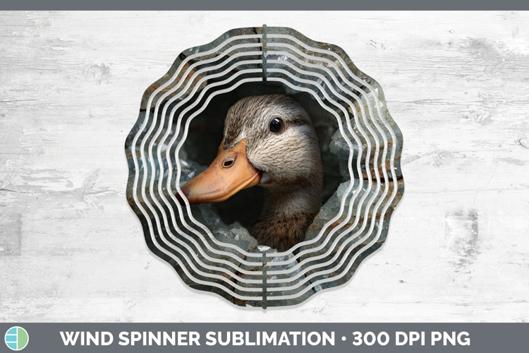 Woodland Geode Duck Wind Spinner Sublimation Spinner Designs