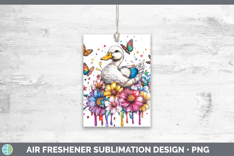 Duck Air Freshener Woodland Rainbow Splash Sublimation Car F