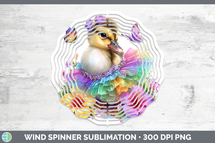 Woodland Rainbow Summer Duck Wind Spinner Sublimation Spinne