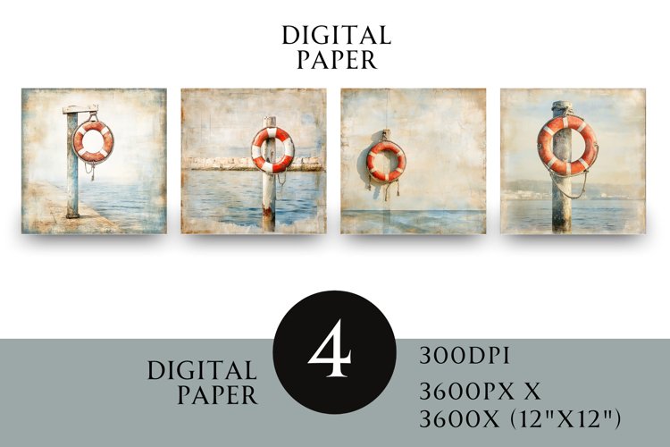 Lifebuoy Scrapbook Square Paper Junk Journal