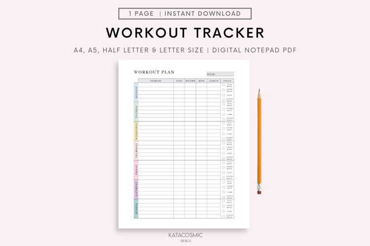 Exercise Tracker Fitness Planner Workout Planner