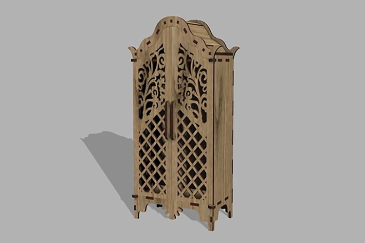 wooden Jewelry gift box template dxf cnclaser files