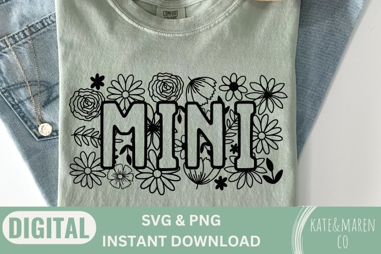 mini svg, flower mini png, mini floral svg