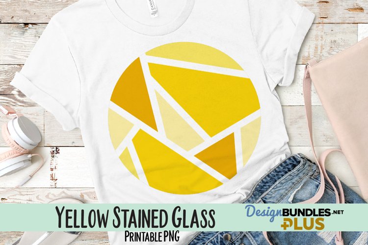 Yellow Stained Glass Sublimation PNG