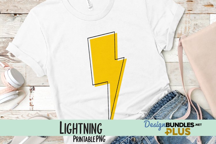 Yellow Lightning Sublimation PNG