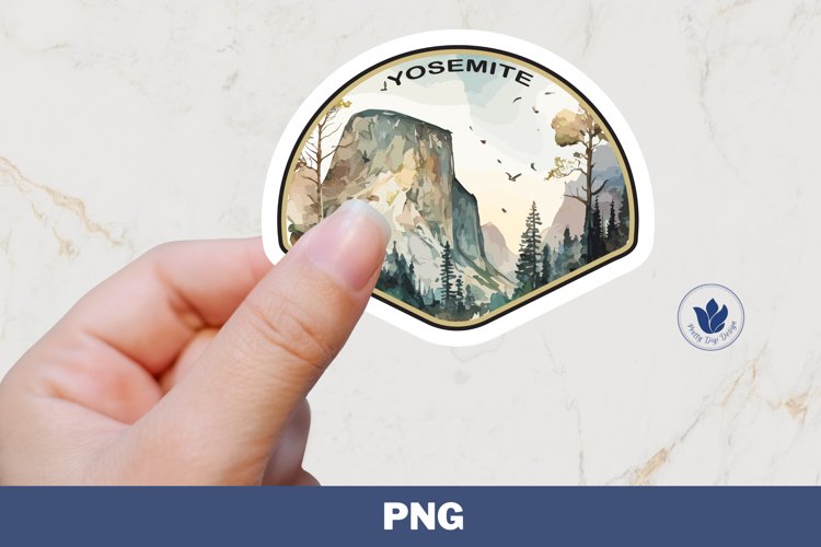 Yosemite National Park PNG Sticker Design