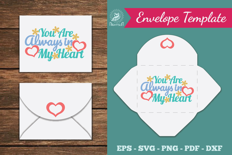 You Are Always in My Heart Envelope Template