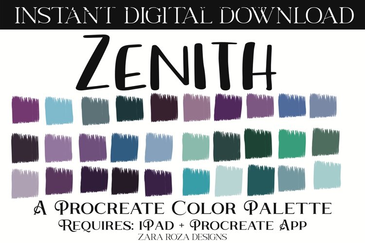 Zenith Procreate Color Palette - 30 Swatches