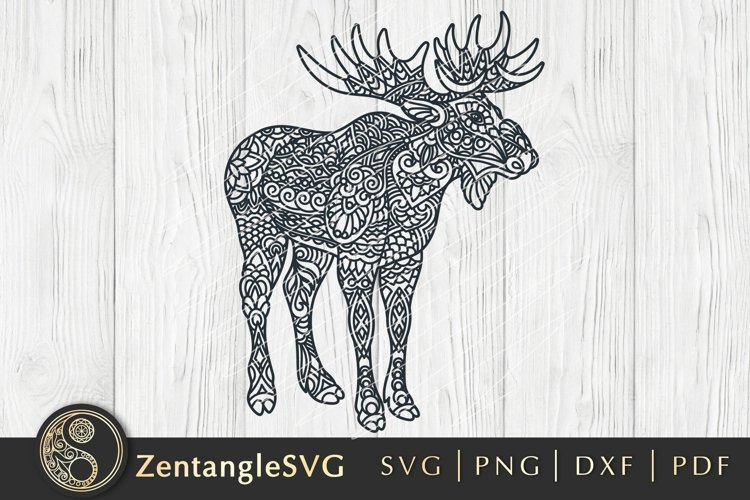 Moose SVG, Mandala Moose SVG, Elk SVG, Cutting Template