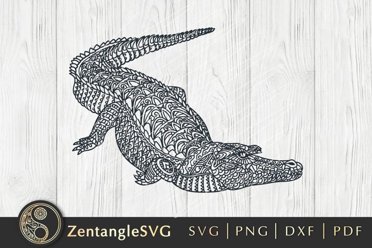 Alligator SVG, Mandala Crocodile SVG, Gator Cutting Template