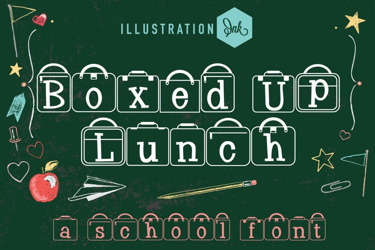 Hand-crafted, youthful school font for teachers and students