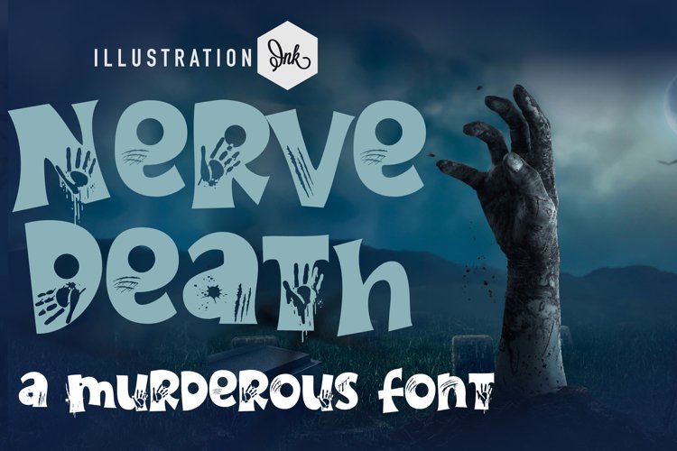 Hand-crafted, spooky, Halloween font