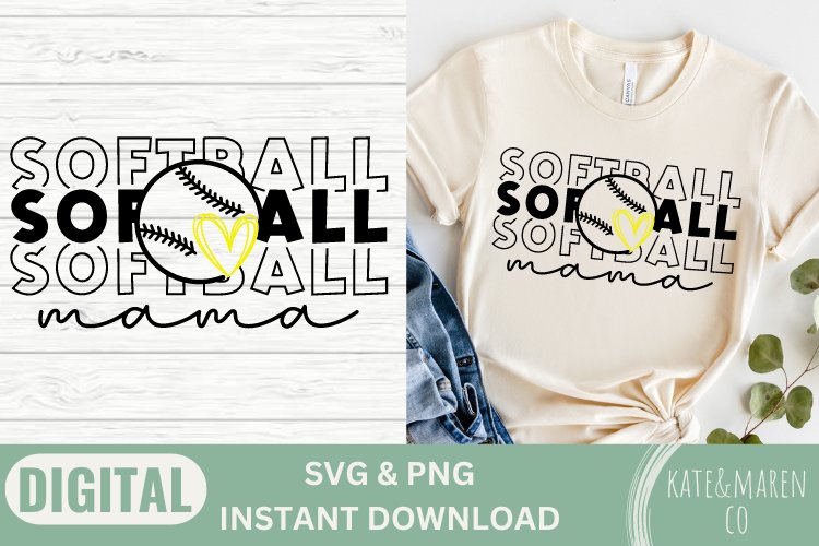 softball mama svg, softball daughter svg (2584527)